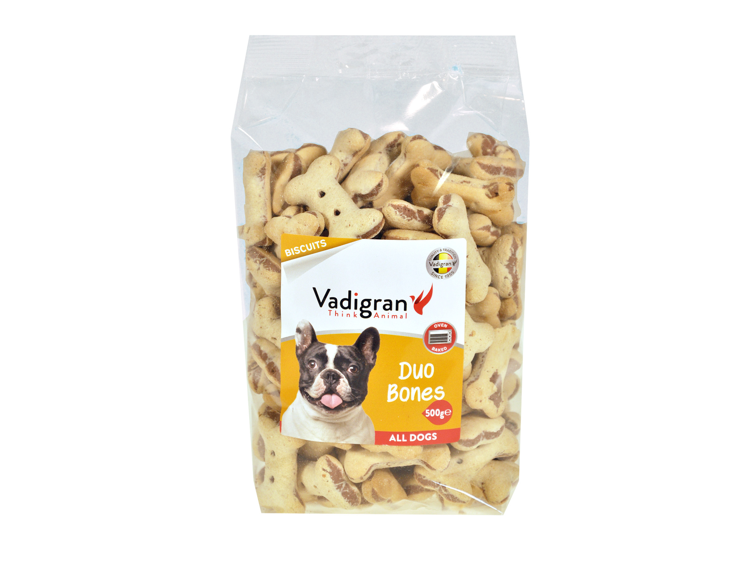 SNACK DOG BISCUITS DUO BONES 500G - Glad Enterprises Ltd.