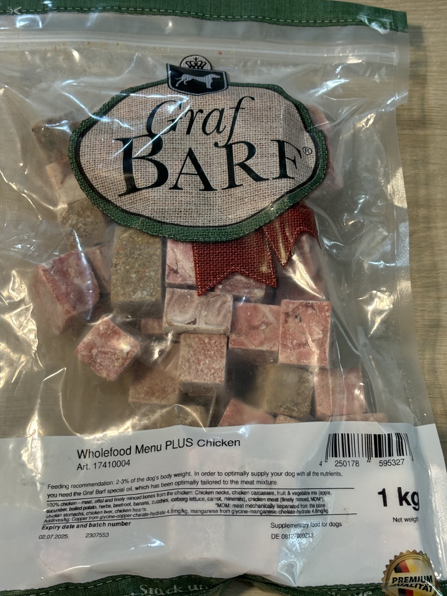 Wholefood Barf Menu Plus Chicken - Glad Enterprises Ltd.